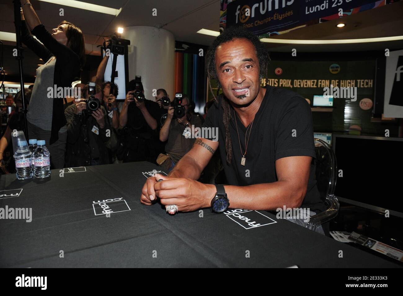 French singer Yannick Noah during a dedication session for his new ...