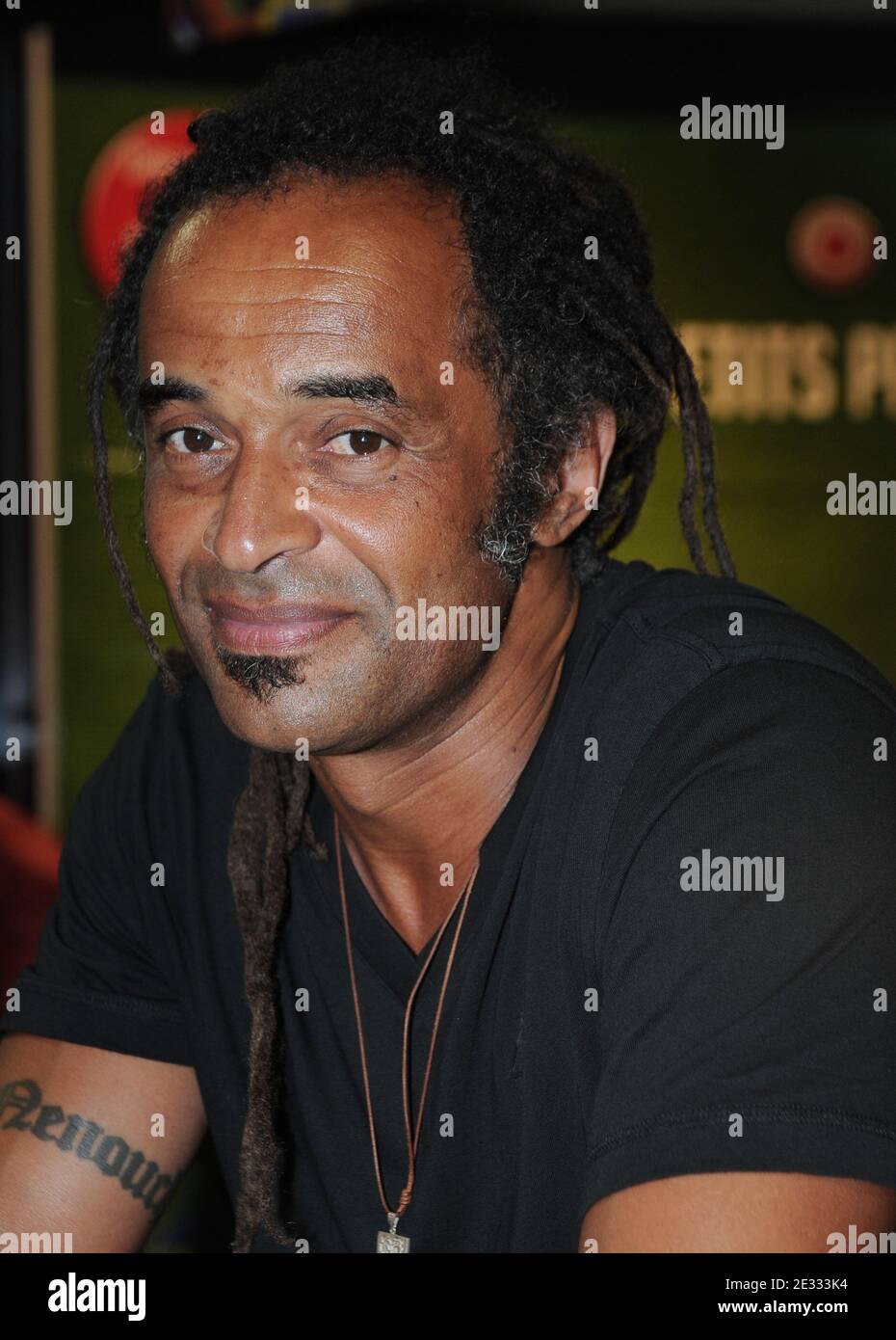 French singer Yannick Noah during a dedication session for his new ...