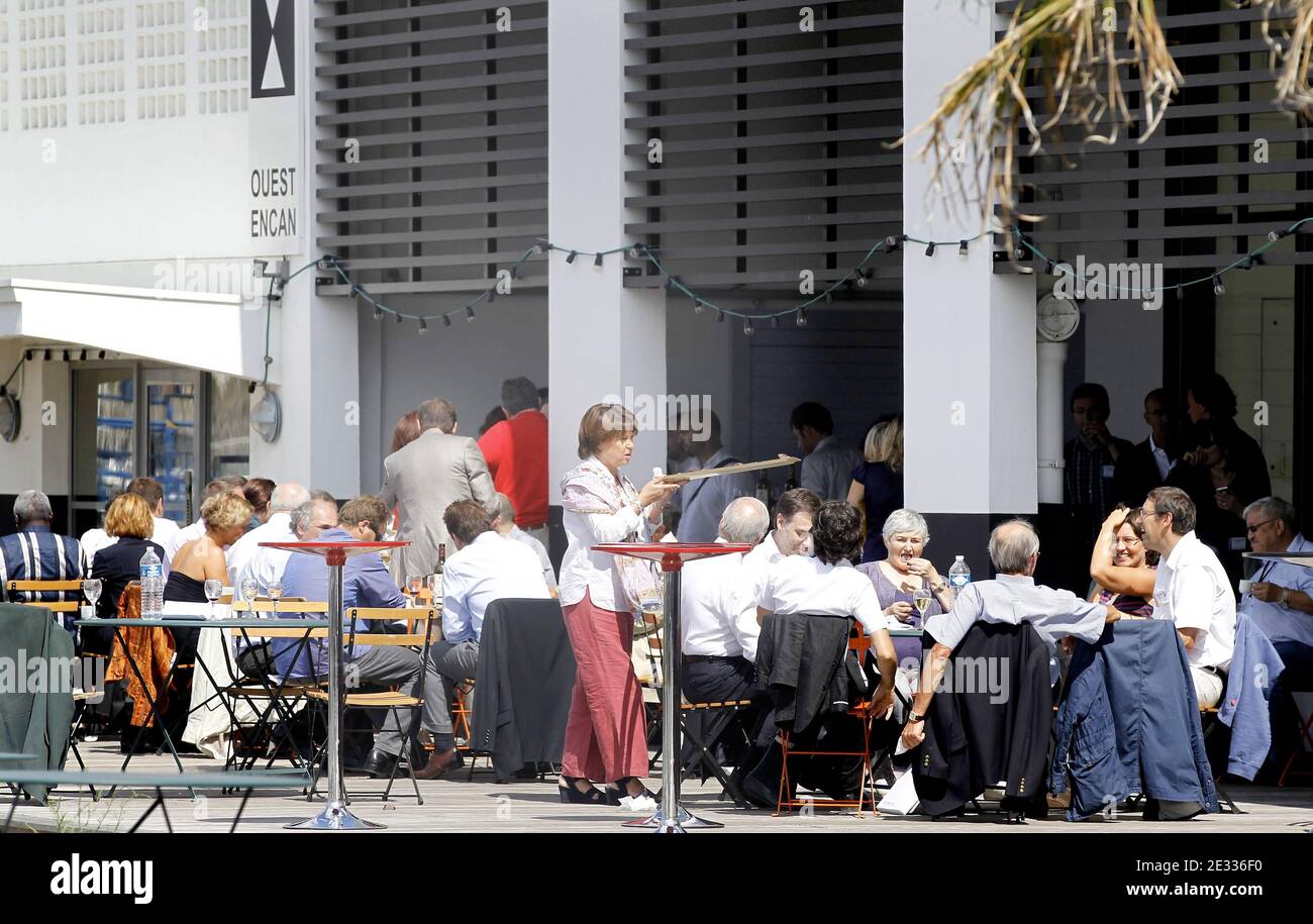 French Socialist Party first secretary Martine Aubry is pictured on the ...
