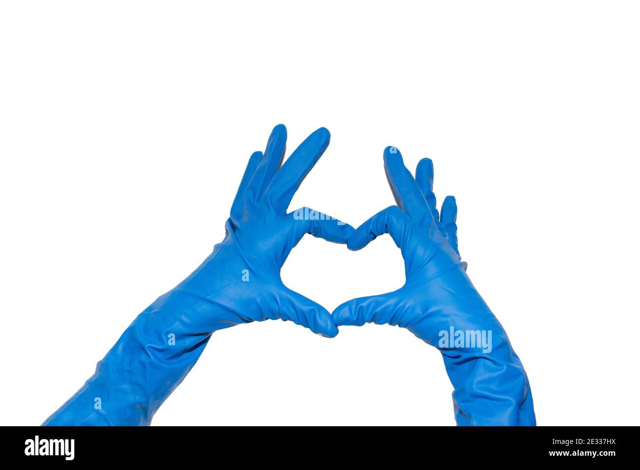 Blue yellow rubber gloves hi-res stock photography and images - Alamy