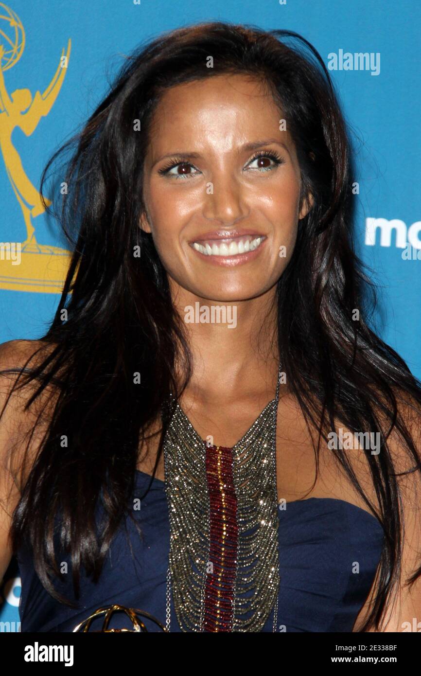 Padma Lakshmi arriving for the Press Room of 2010 Primetime Emmy Awards ...