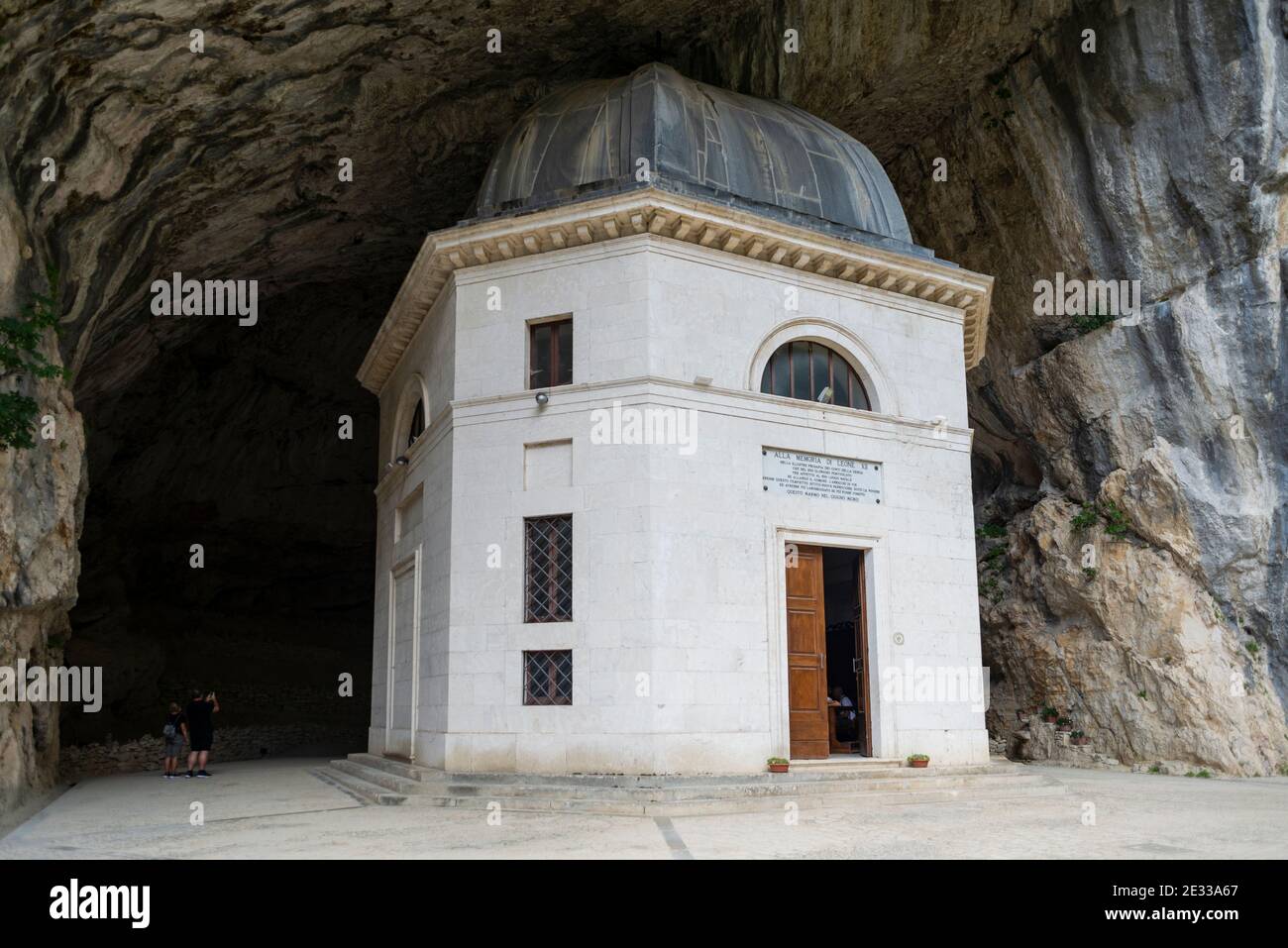 Valadier Temple in Genga, Marche, Italy. The temple was built inside a ...