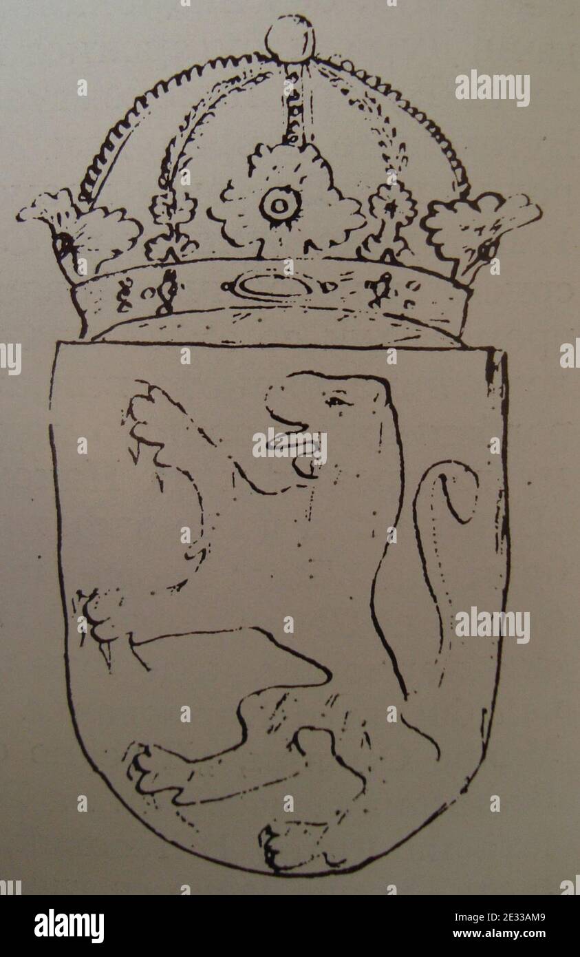 Macedonian coat of arms from Paisi's book - first drawing Stock Photo ...