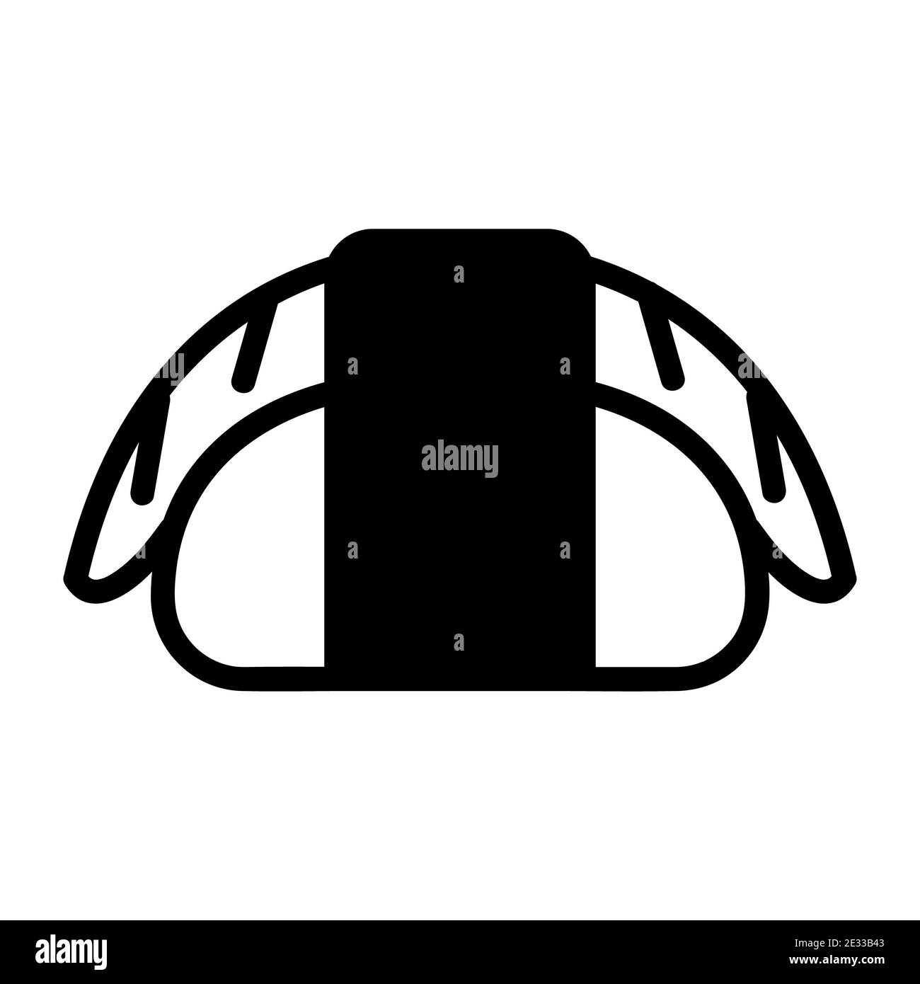 Suchi roll flat icon. Pictogram for web. Line stroke. Isolated on white ...