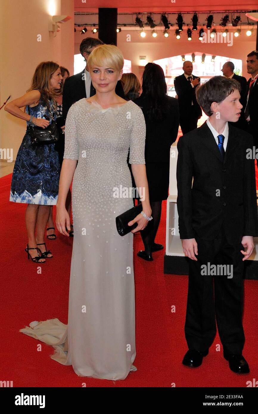Michelle Williams and Tommy Nelson arriving in the 'Sala Grande' for ...