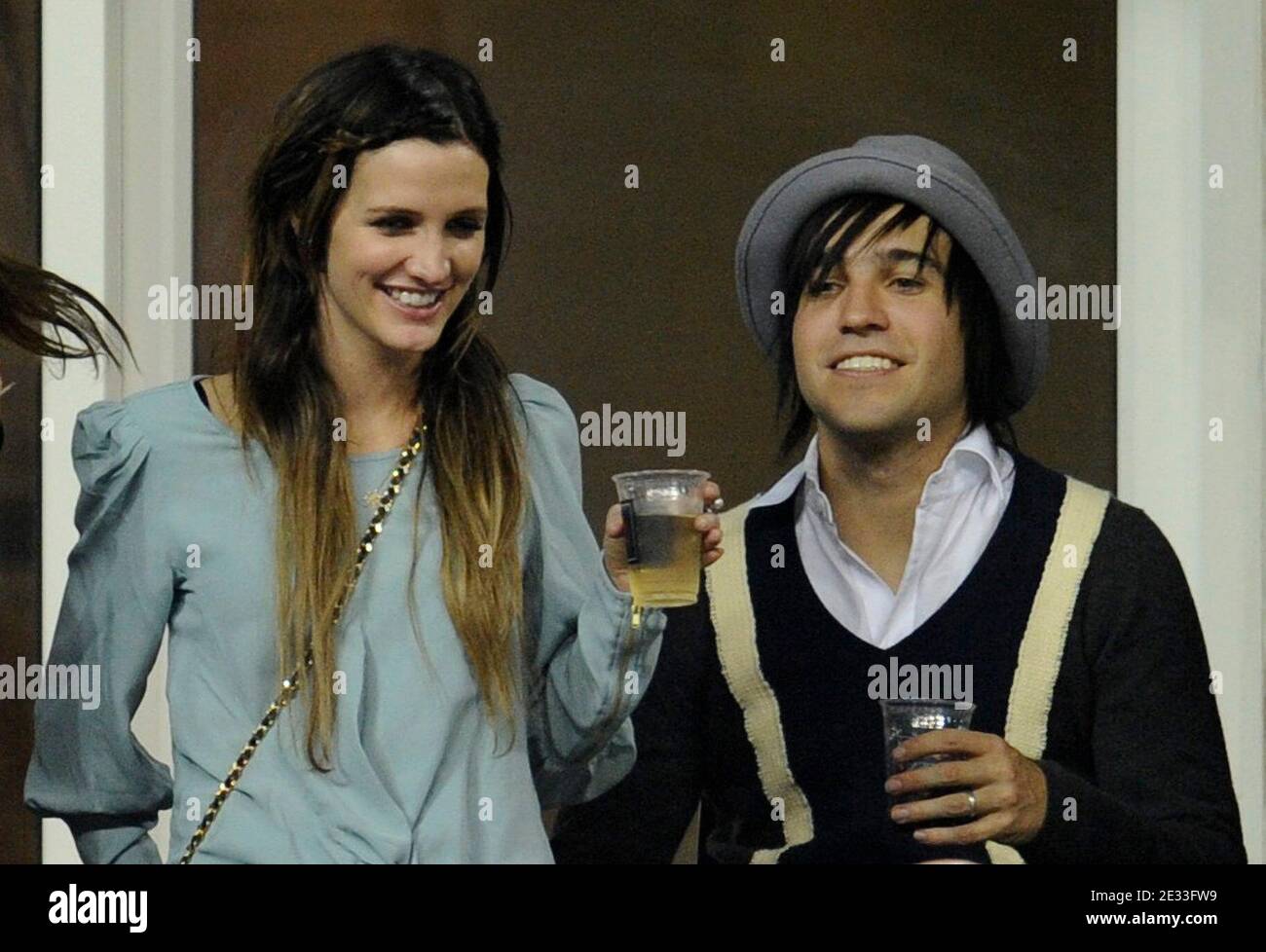 US singers Ashlee Simpson and singer Pete Wentz during day eight of the ...