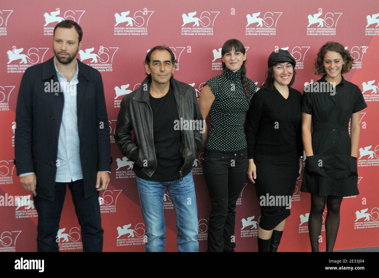 (L-R) Yorgos Lanthimos, Vangelis Mourikis, Evangelia Randou, Director ...