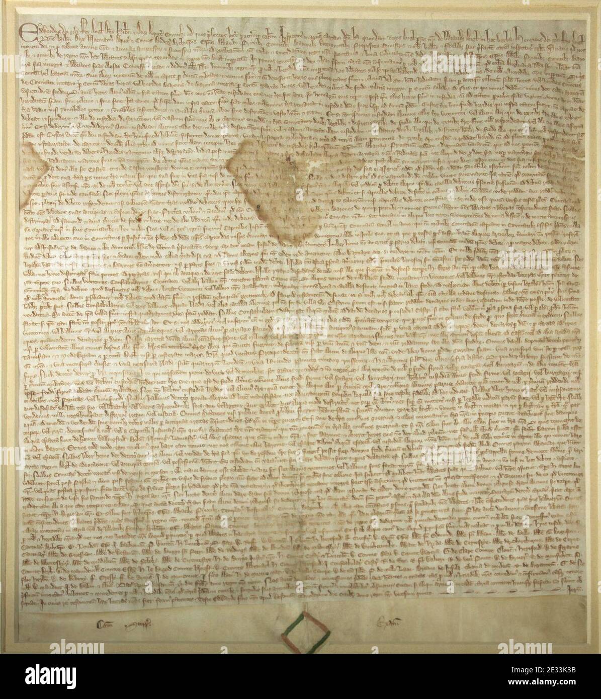 Magna Carta (1297 version, Parliament House, Canberra, Australia Stock ...