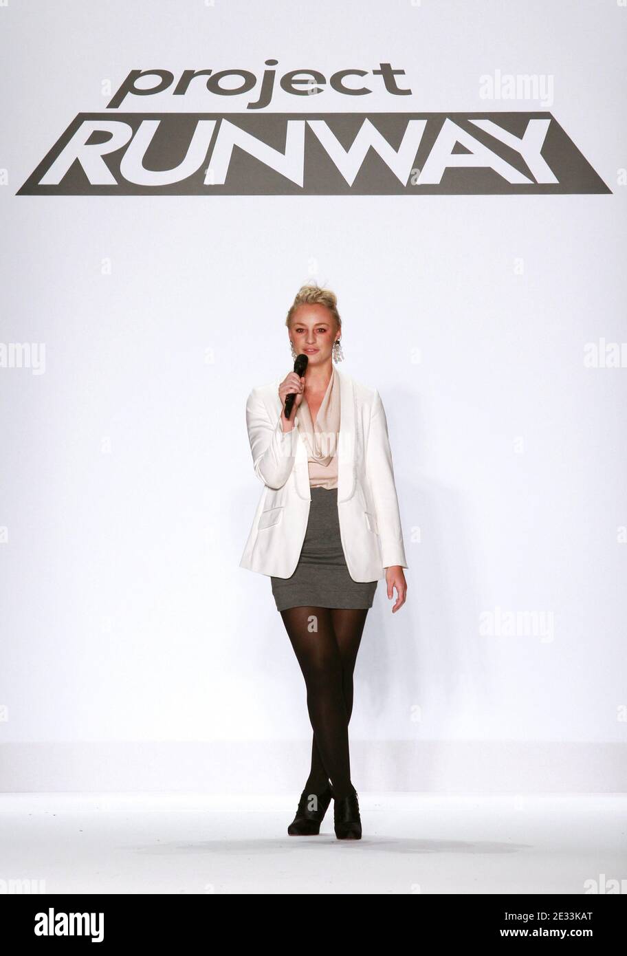 Project Runway Season 8 Finale designer April Johnston appears during ...