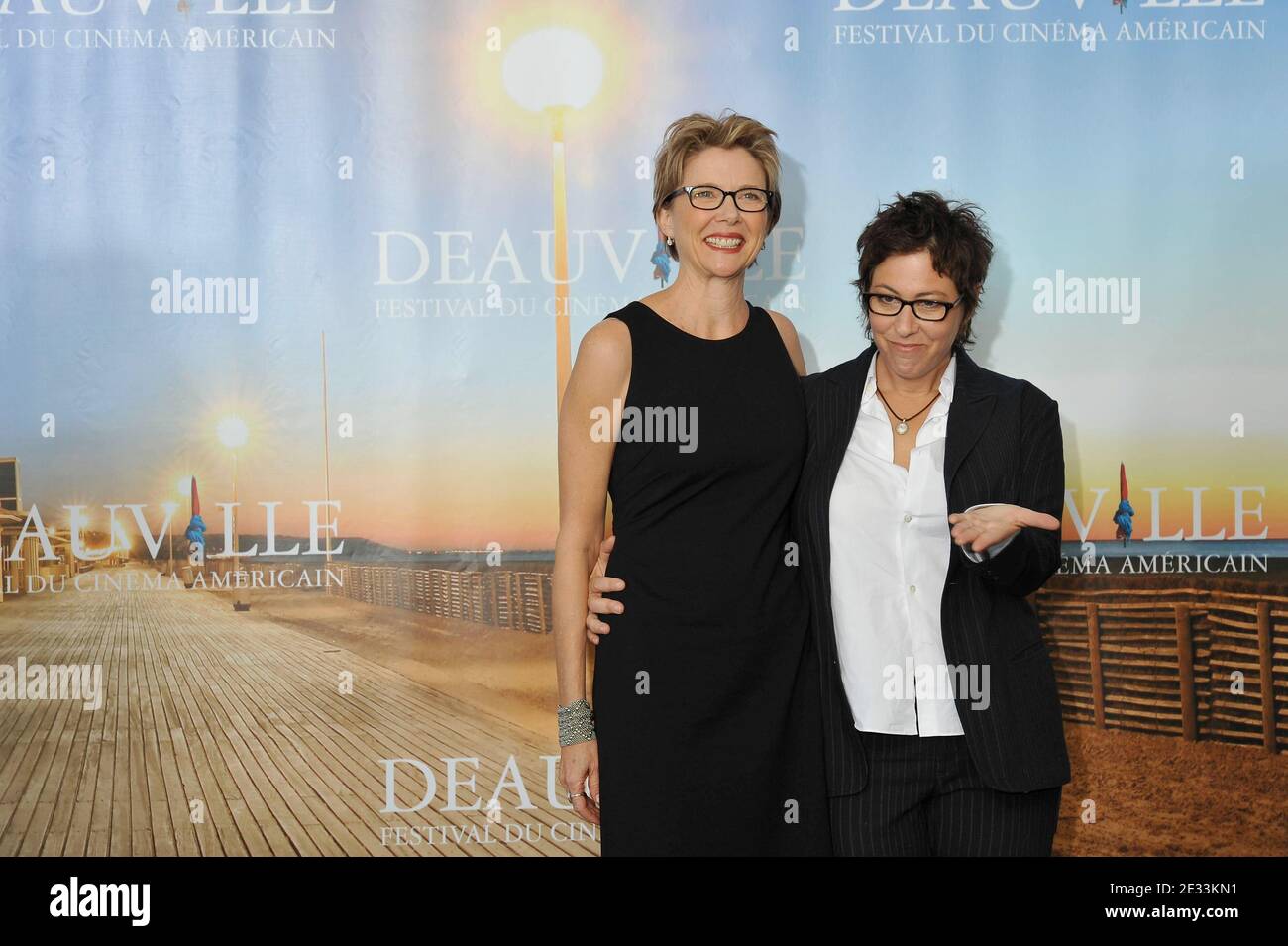 US actress Annette Bening (L) and US director Lisa Cholodenko pose ...