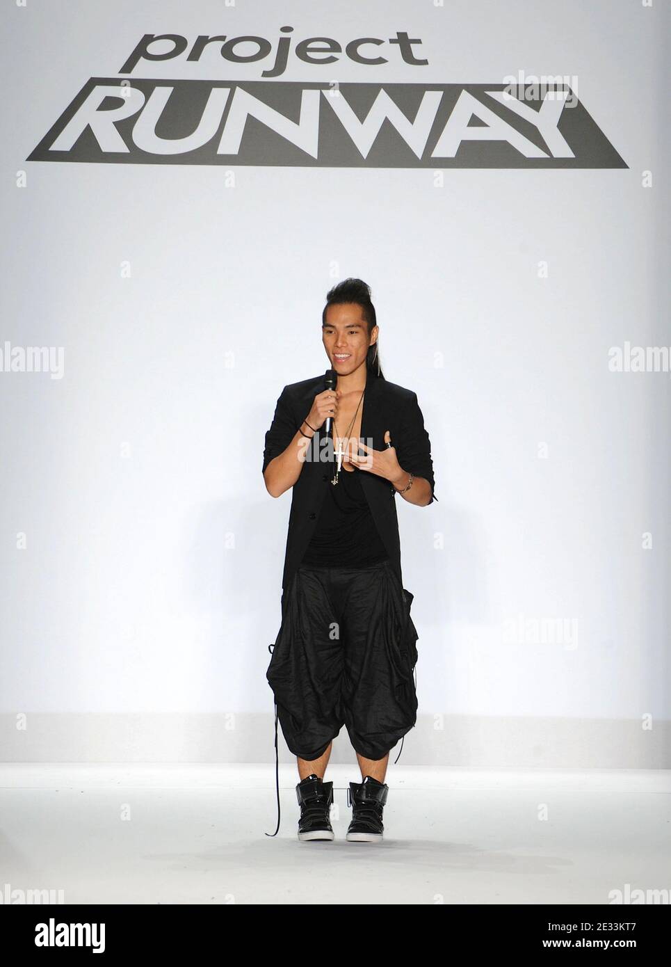 Andy South introduces his collection during the Project Runway Season ...
