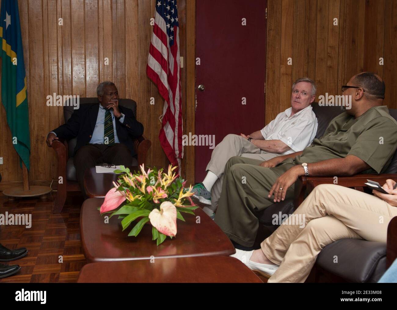 Mabus visits Solomon Islands Stock Photo - Alamy