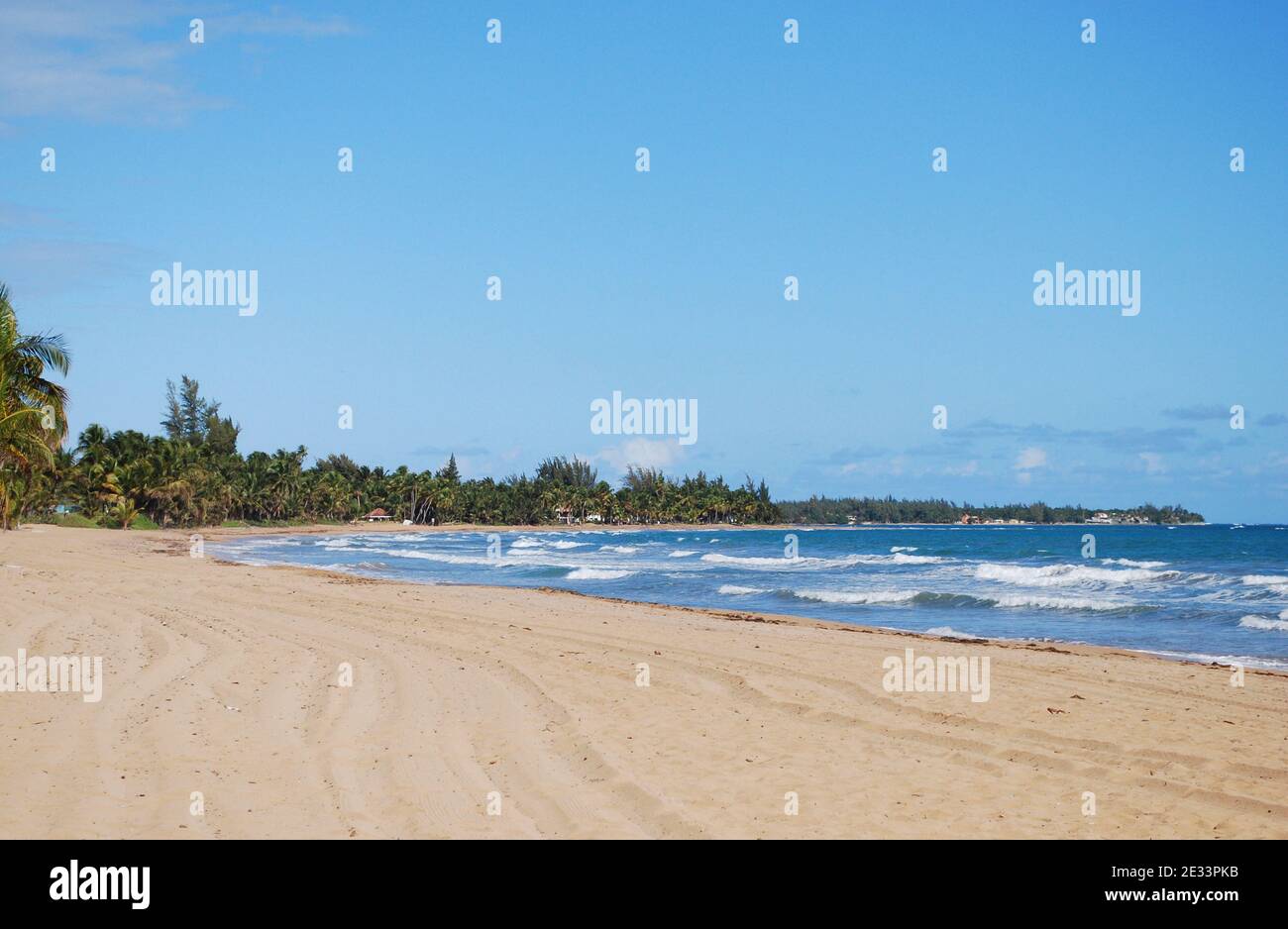 Pretty scenic tropical beach views in Puerto Rico Stock Photo - Alamy
