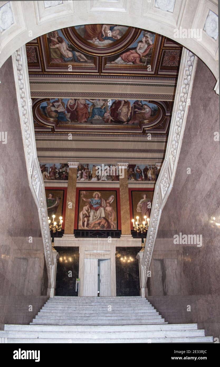 Main stairs of the National Museum-2 Stock Photo - Alamy