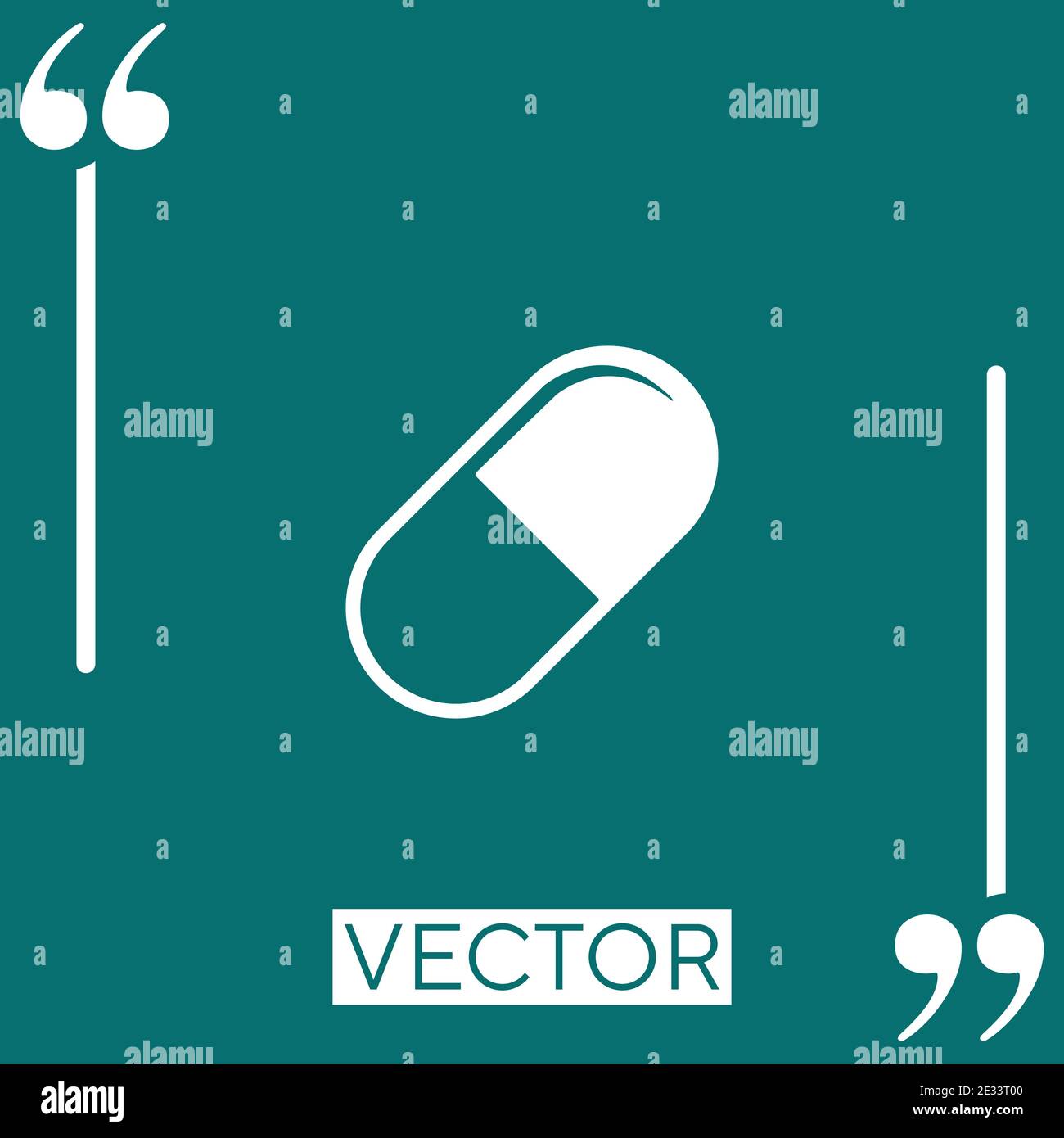 medicine pill vector icon Linear icon. Editable stroke line Stock ...