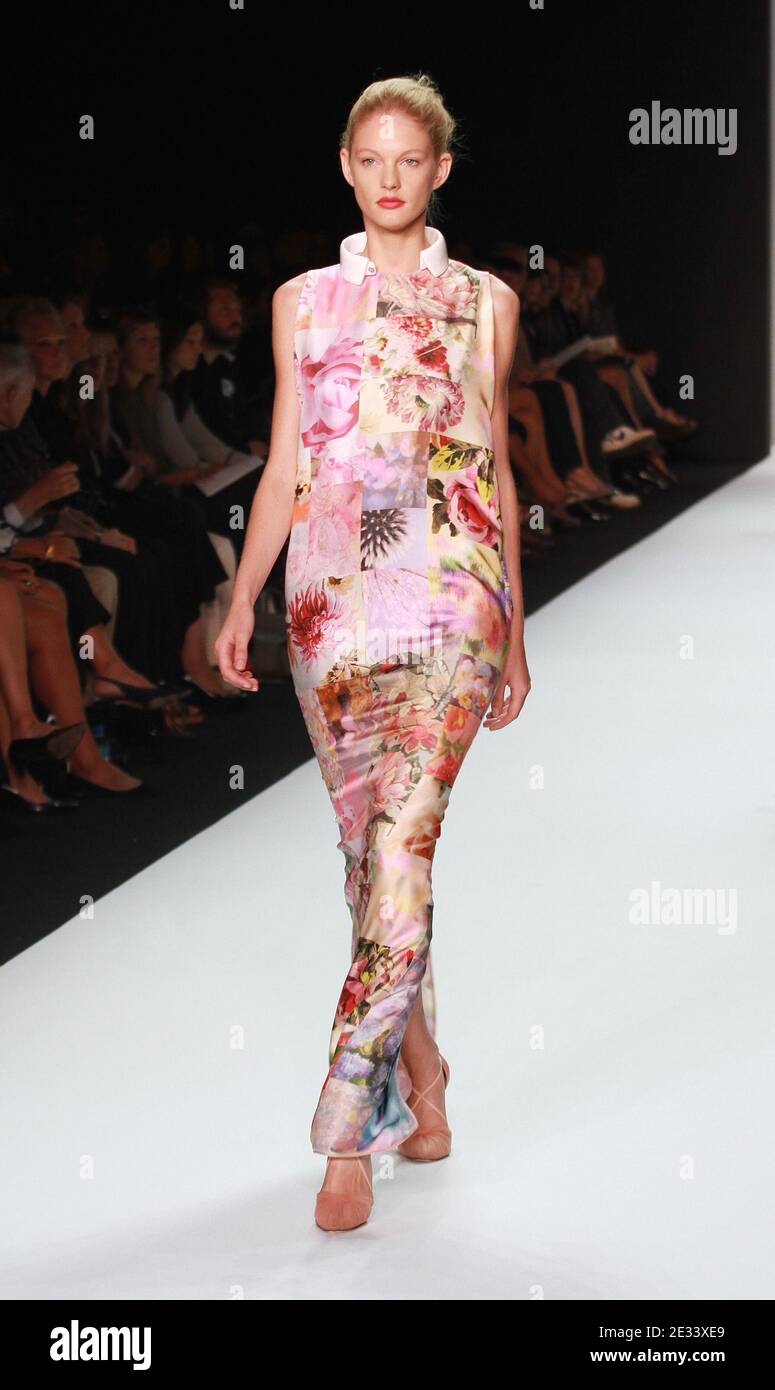 Models display creations by Isaac Mizrahi during the Mercedes Benz ...