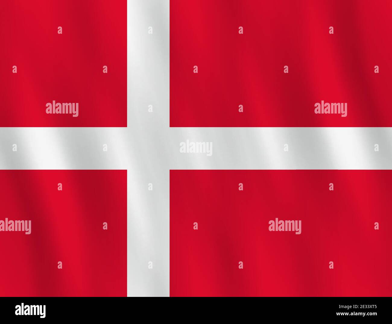Denmark flag with waving effect, official proportion Stock Vector Image ...