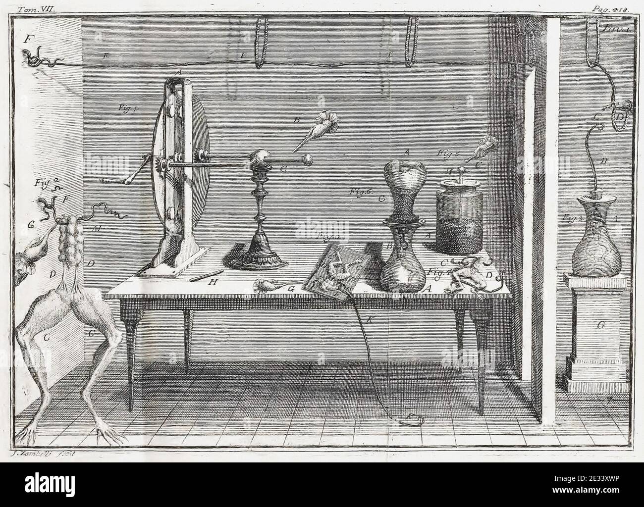 Luigi Galvani Experiment Stock Photo - Alamy