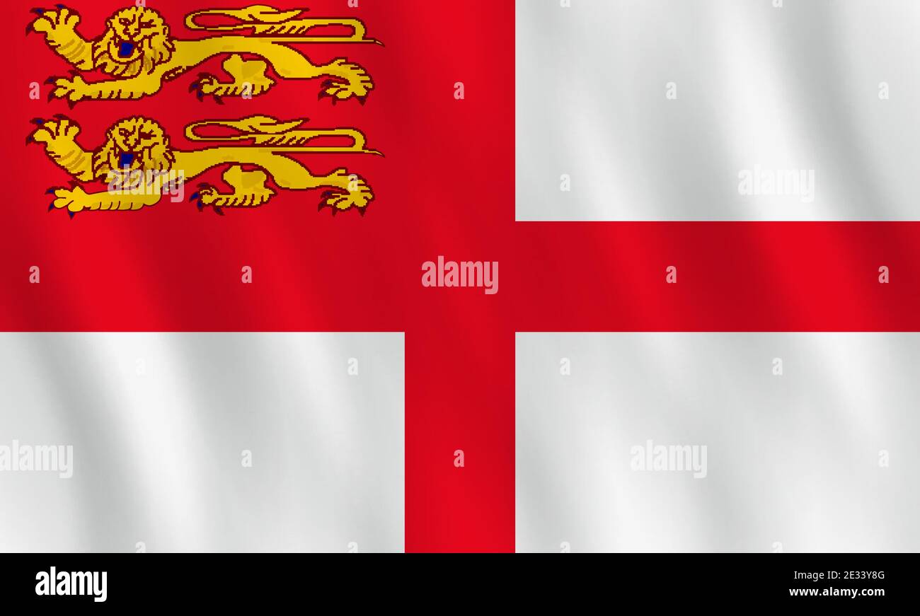 Sark flag with waving effect, official proportion Stock Vector Image ...