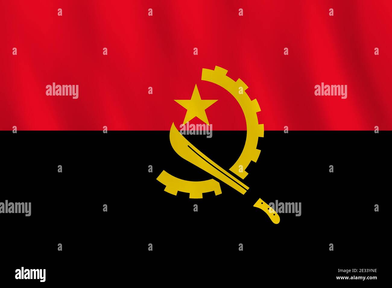 Angola flag with waving effect, official proportion Stock Vector Image ...