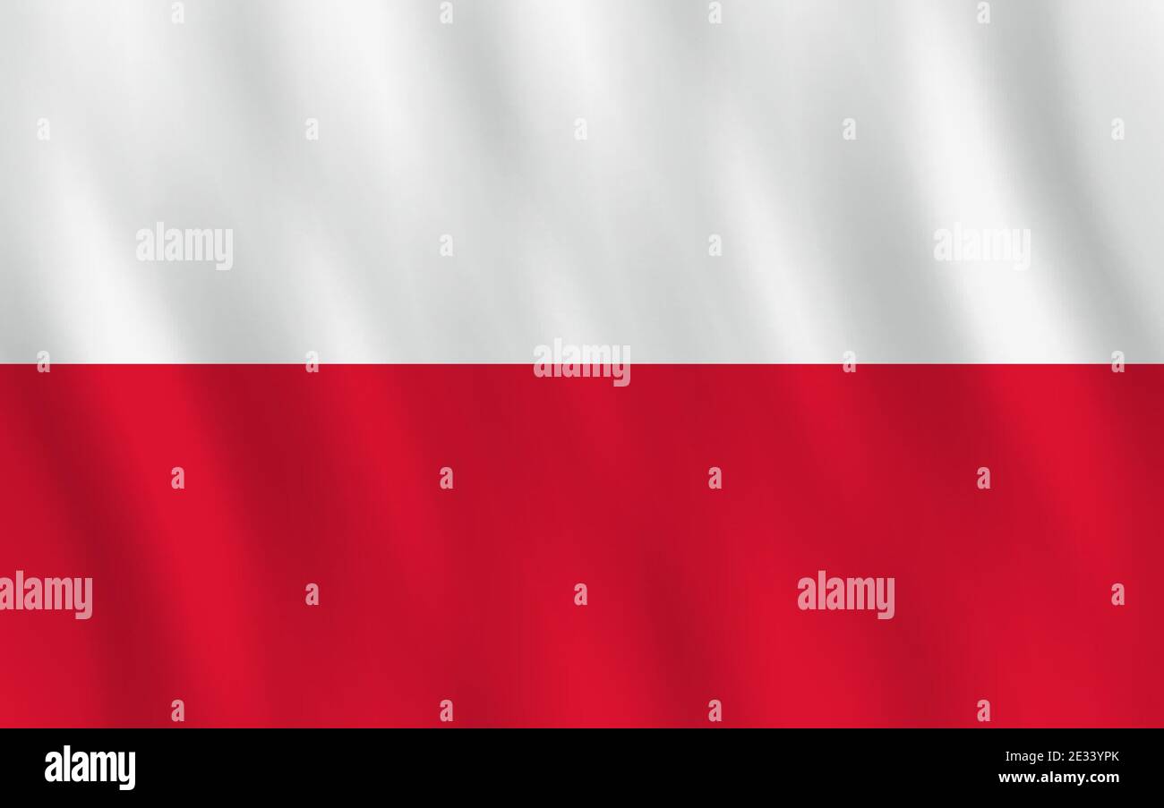 Poland flag with waving effect, official proportion Stock Vector Image ...