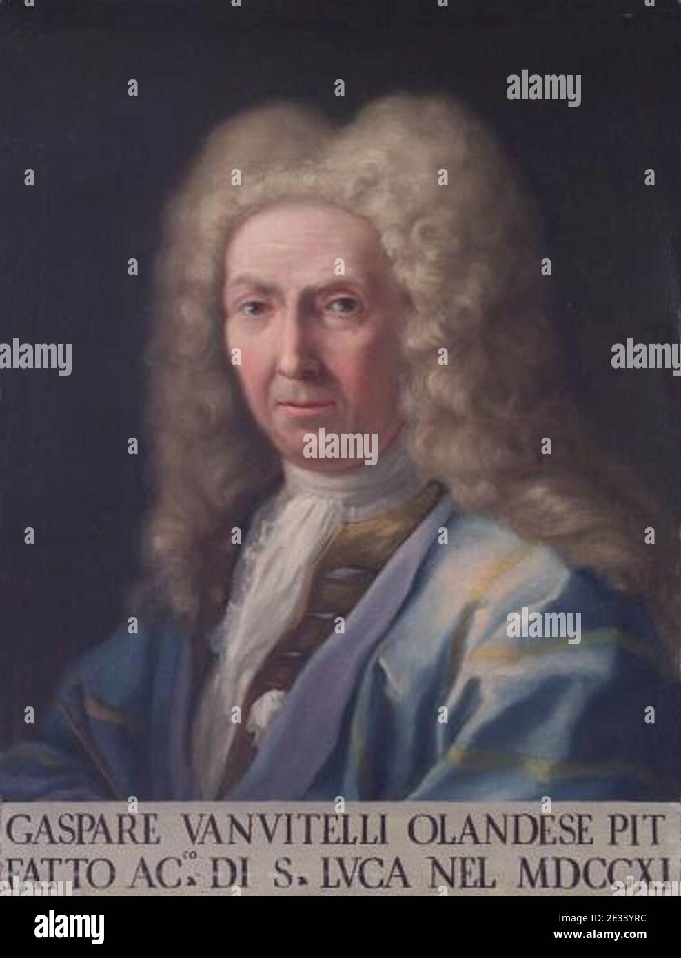 Luigi Vanvitelli - Portrait of Gaspar van Wittel Stock Photo - Alamy