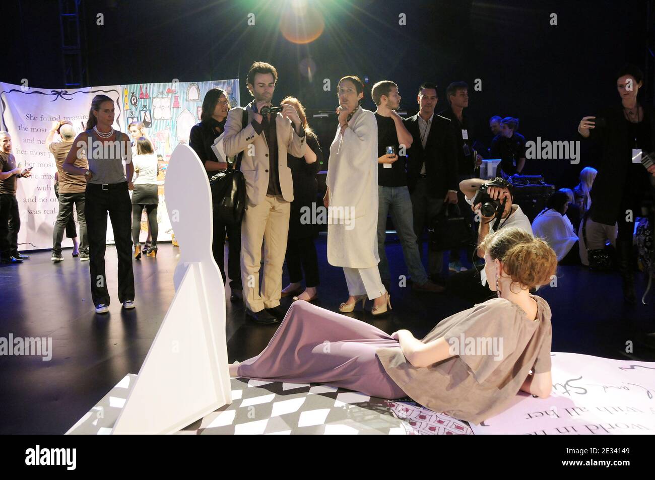 Designer Rebecca Moses during her Spring 2011 Collection Presentation ...