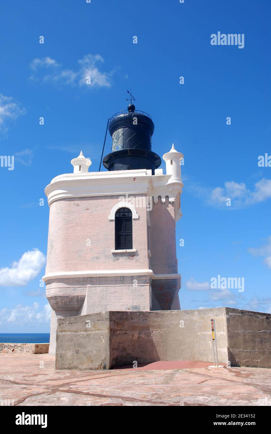 Beautiful lighthouse at the fort in Old San Juan Puerto Rico Stock ...