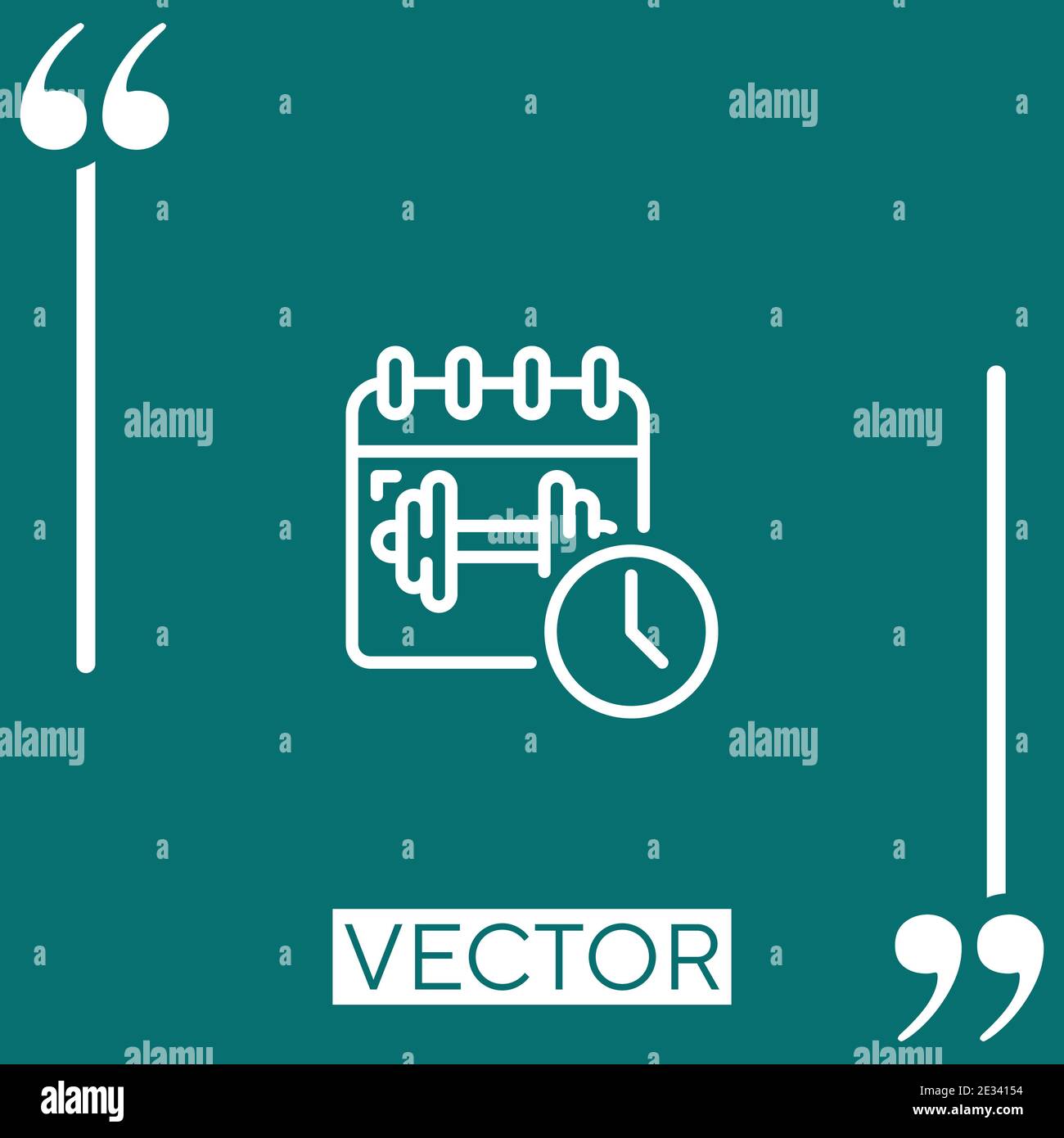 training vector icon Linear icon. Editable stroke line Stock Vector ...