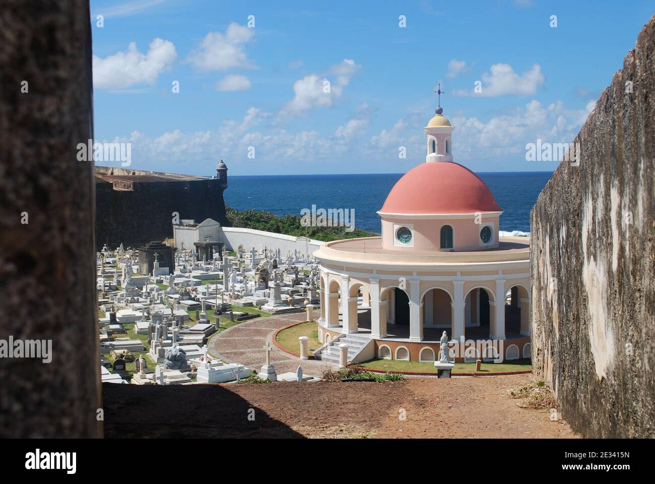 Graveyard and burial ground on the coast of Old San Juan Puerto Rico ...