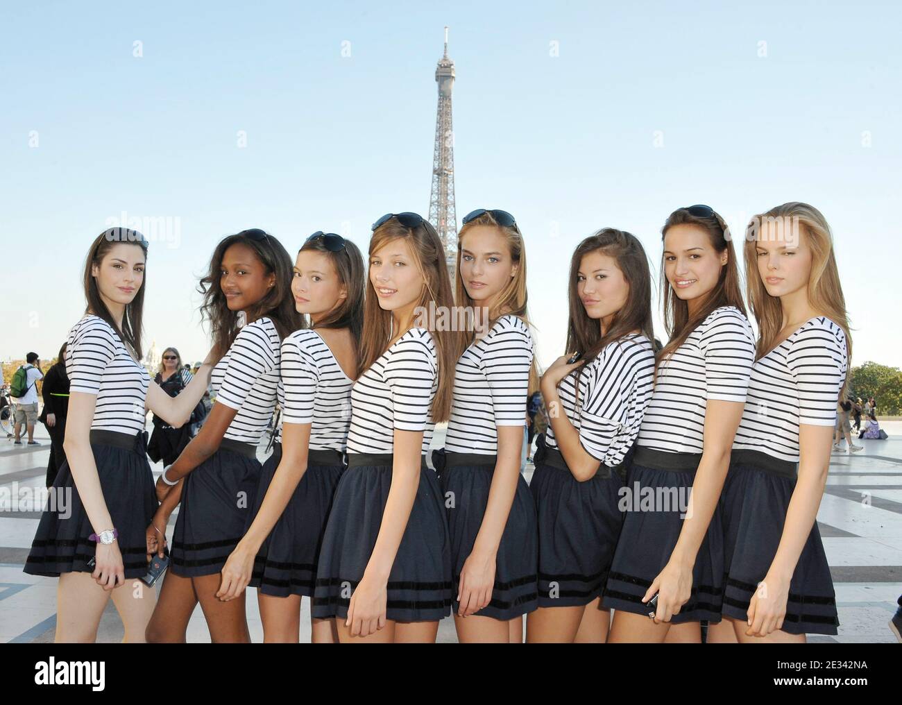 The ten French finalists of the Elite Model Look 2010 modelling contest ...