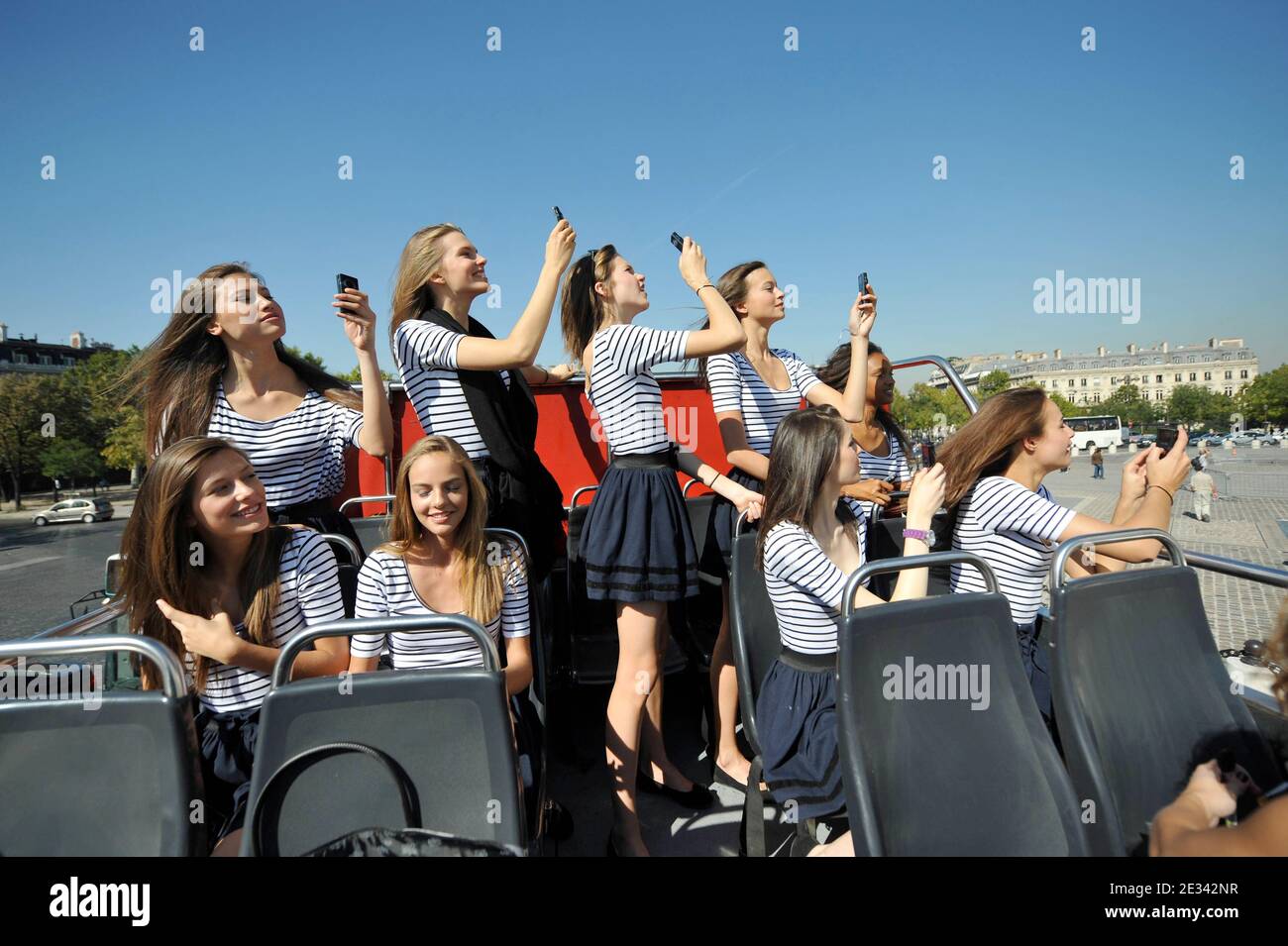 The ten French finalists of the Elite Model Look 2010 modelling contest ...