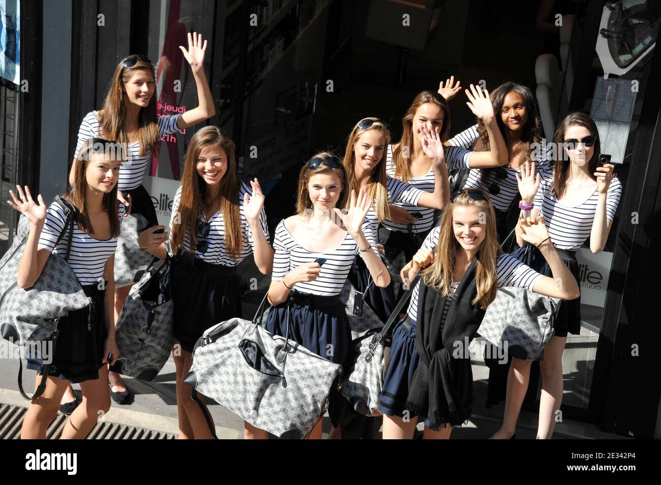 The ten French finalists of the Elite Model Look 2010 modelling contest ...