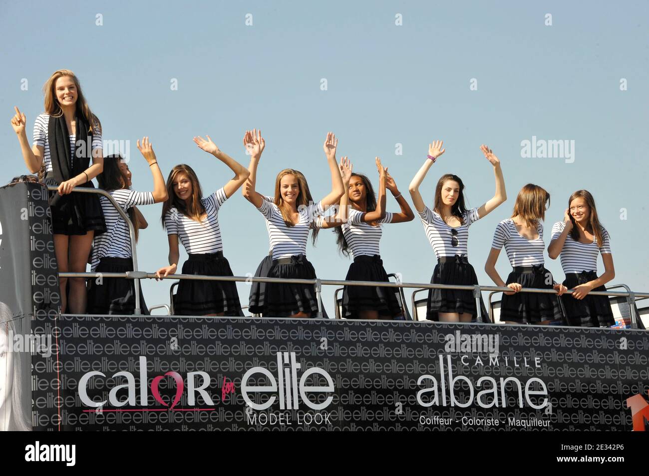 The ten French finalists of the Elite Model Look 2010 modelling contest ...