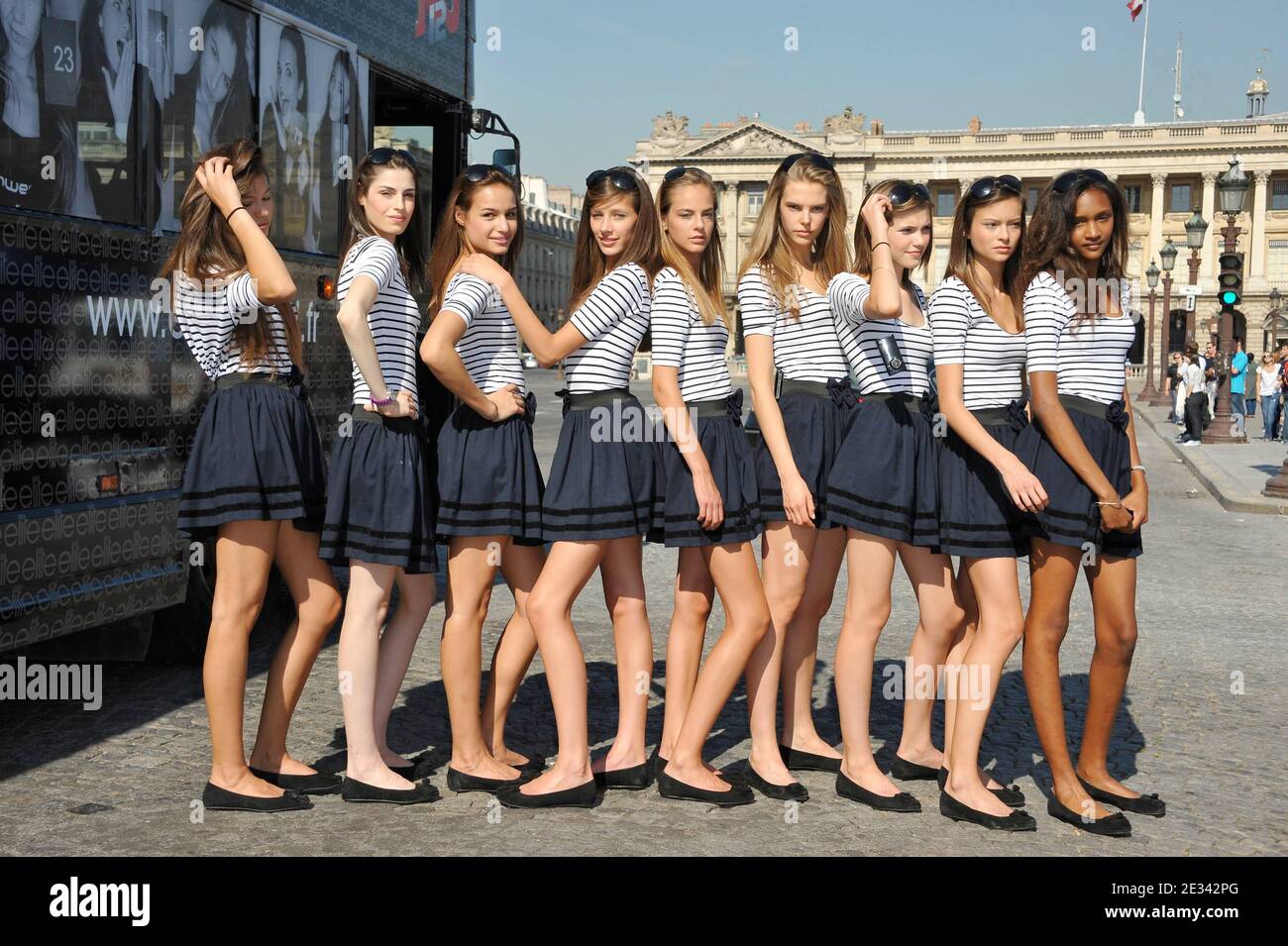 The ten French finalists of the Elite Model Look 2010 modelling contest ...