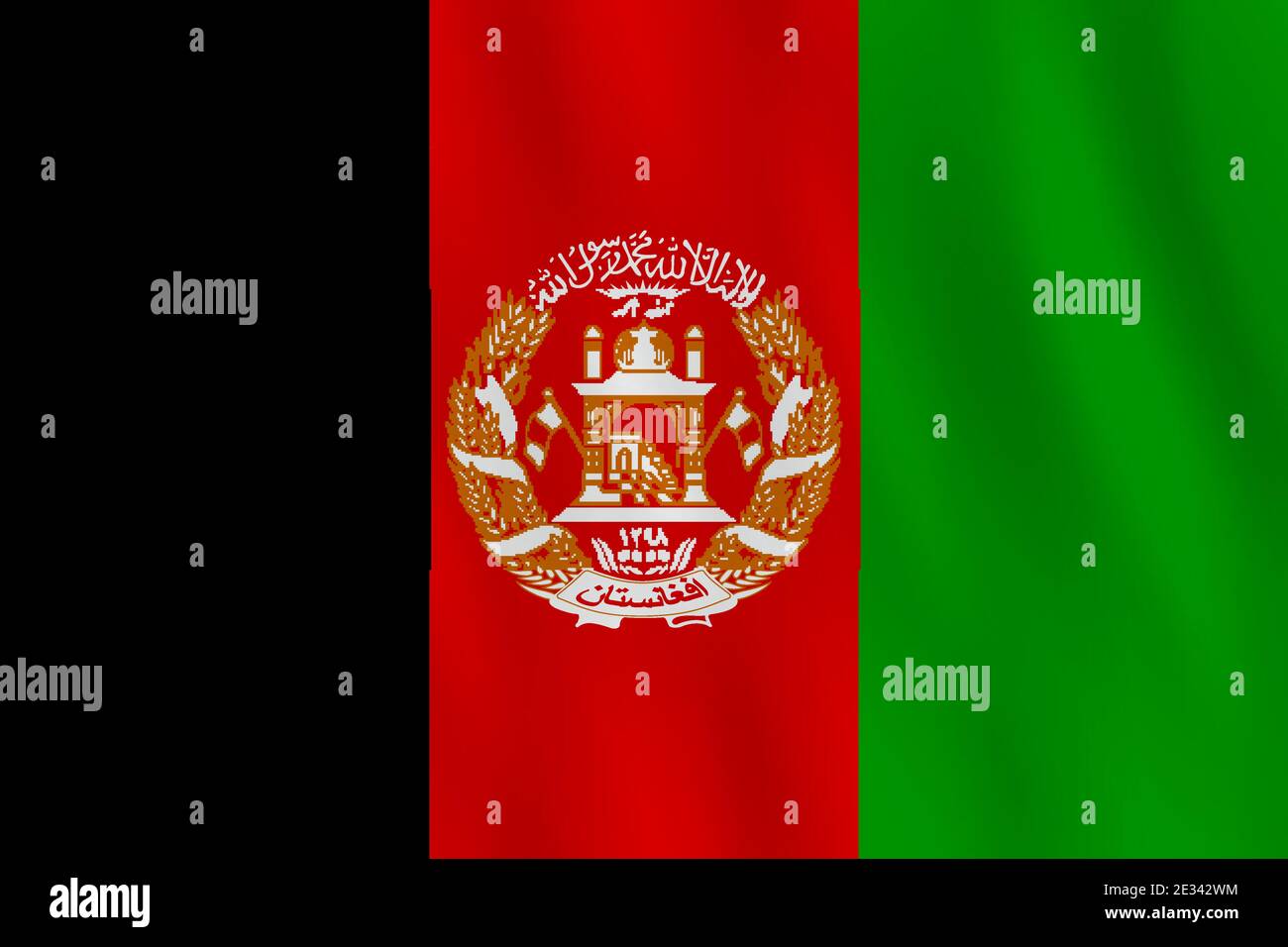 Waving afghanistan flag official Stock Vector Images - Alamy