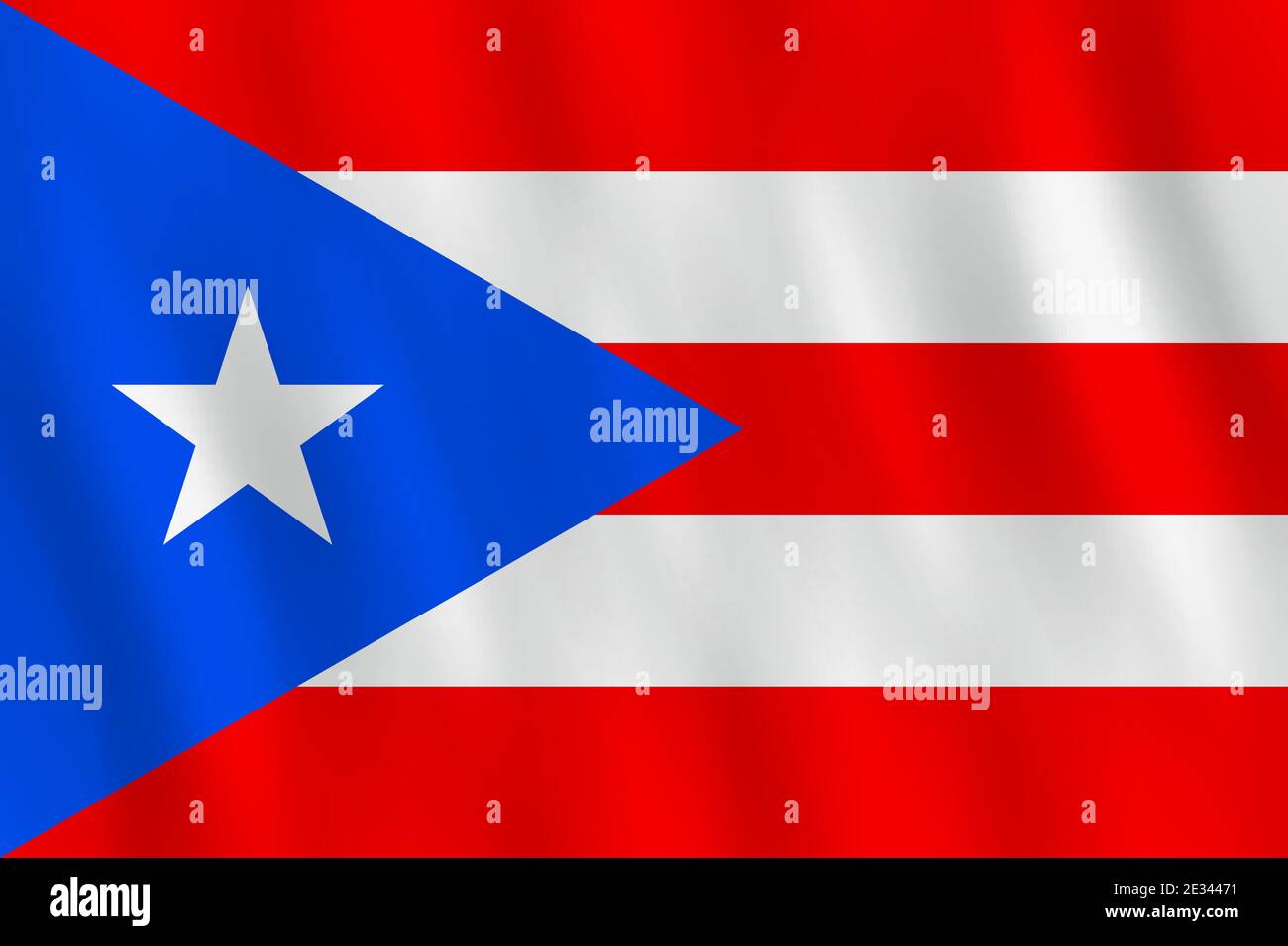 Puerto Rico flag with waving effect, official proportion Stock Vector ...