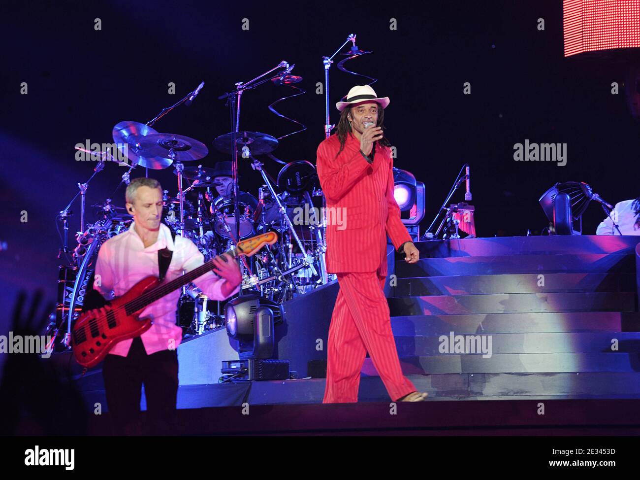 French singer Yannick Noah performs live at the 'Stade de France' in ...