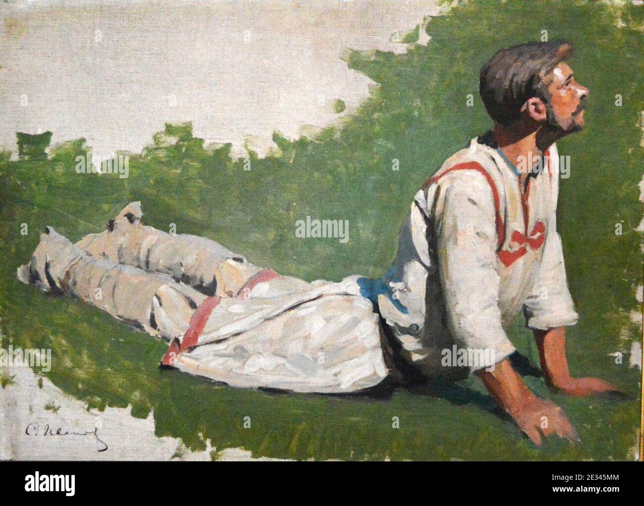 Lying Zyrian by Sergey Vasilyevich Ivanov (1896-98)-b Stock Photo - Alamy