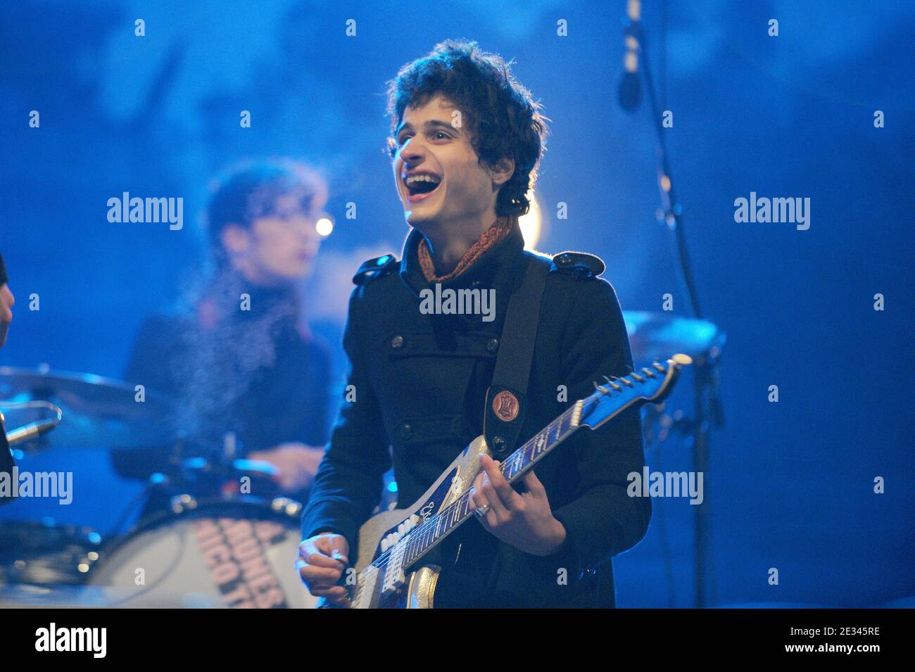 BB Brunes lead singer, Adrien Gallo, performs live during Muzik'elles ...