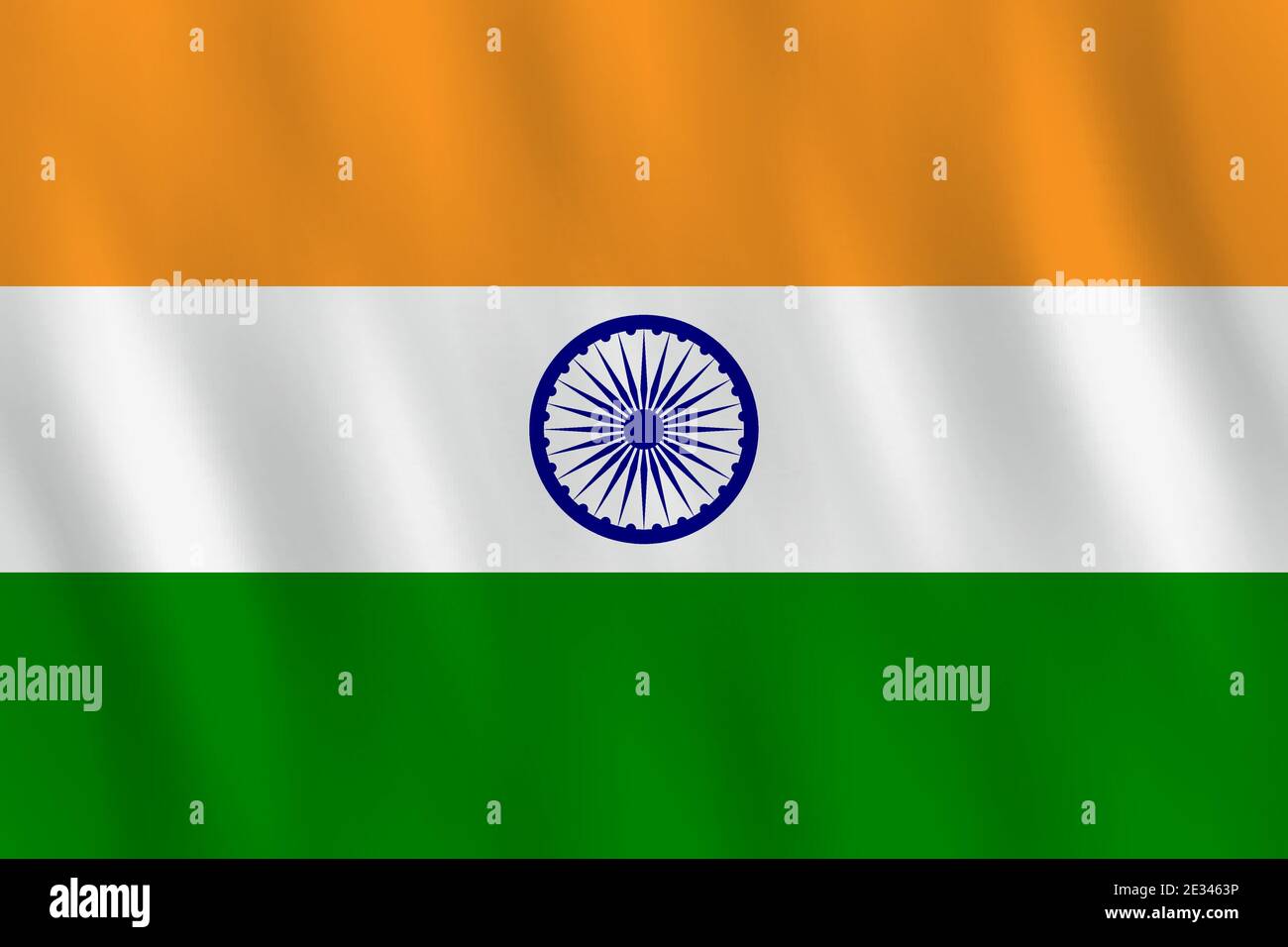 India flag with waving effect, official proportion Stock Vector Image ...