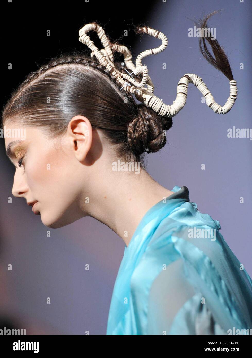 A model displays a creation for Fatima Lopes spring-summer 2011 ready ...