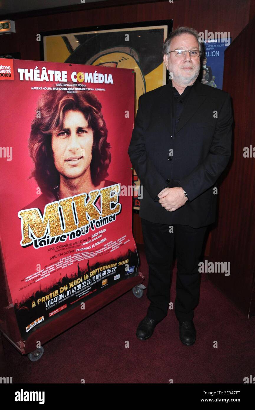 Zvi Brand during the generale of new musical of Gadi Inbar, after ...