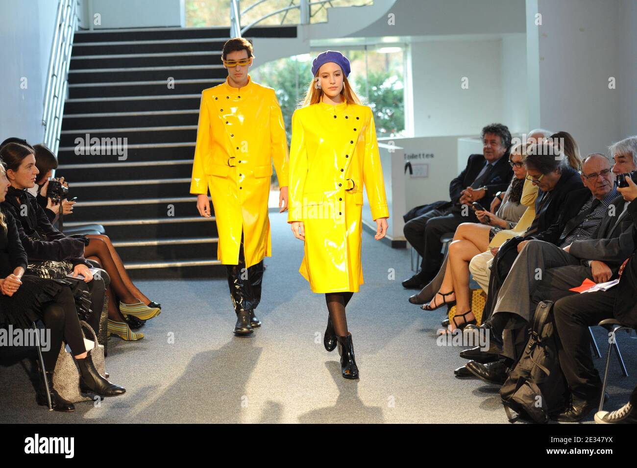 Models display a creation by designer Pierre Cardin for his spring ...