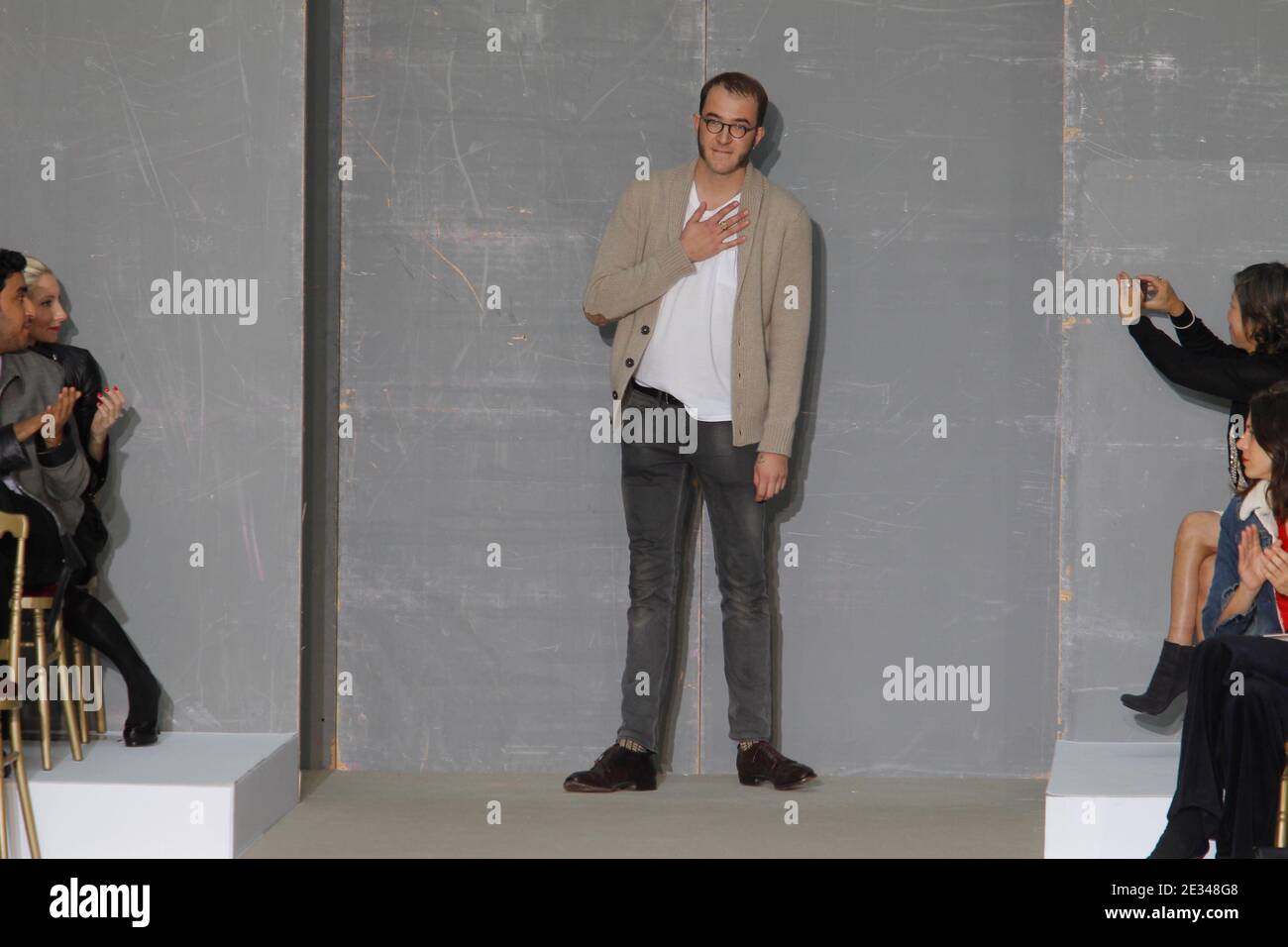 Designer Marco Zanini appears during Rochas spring-summer 2011 ready-to ...