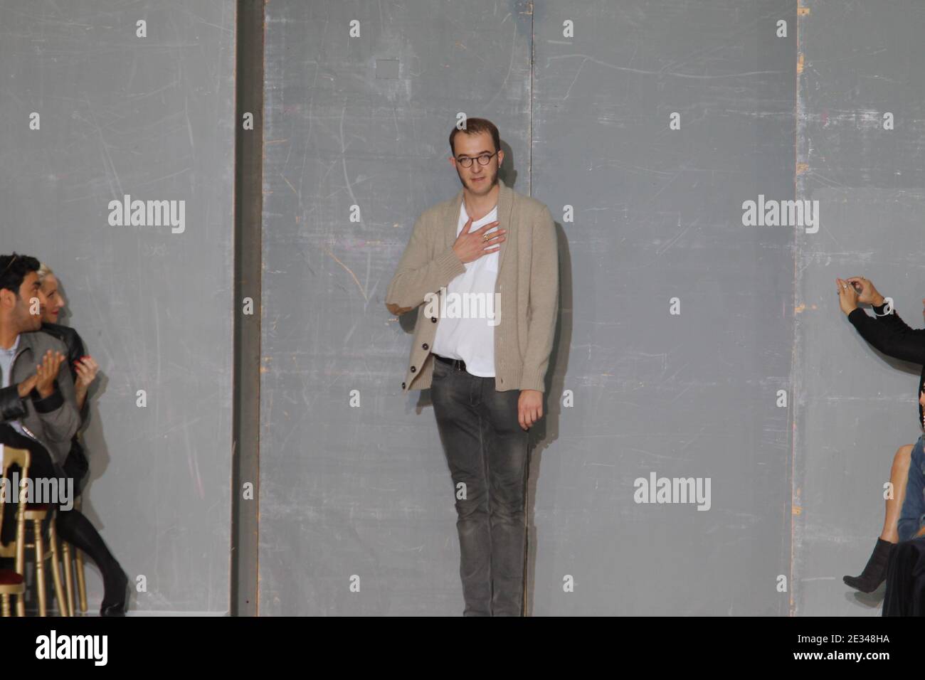Designer Marco Zanini appears during Rochas spring-summer 2011 ready-to ...