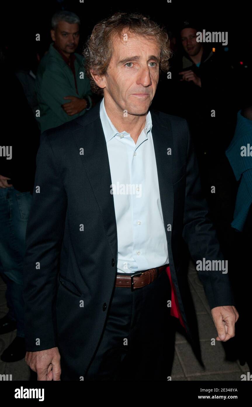 Alain Prost arriving to Tag Heuer 150th anniversary party held Avenue ...