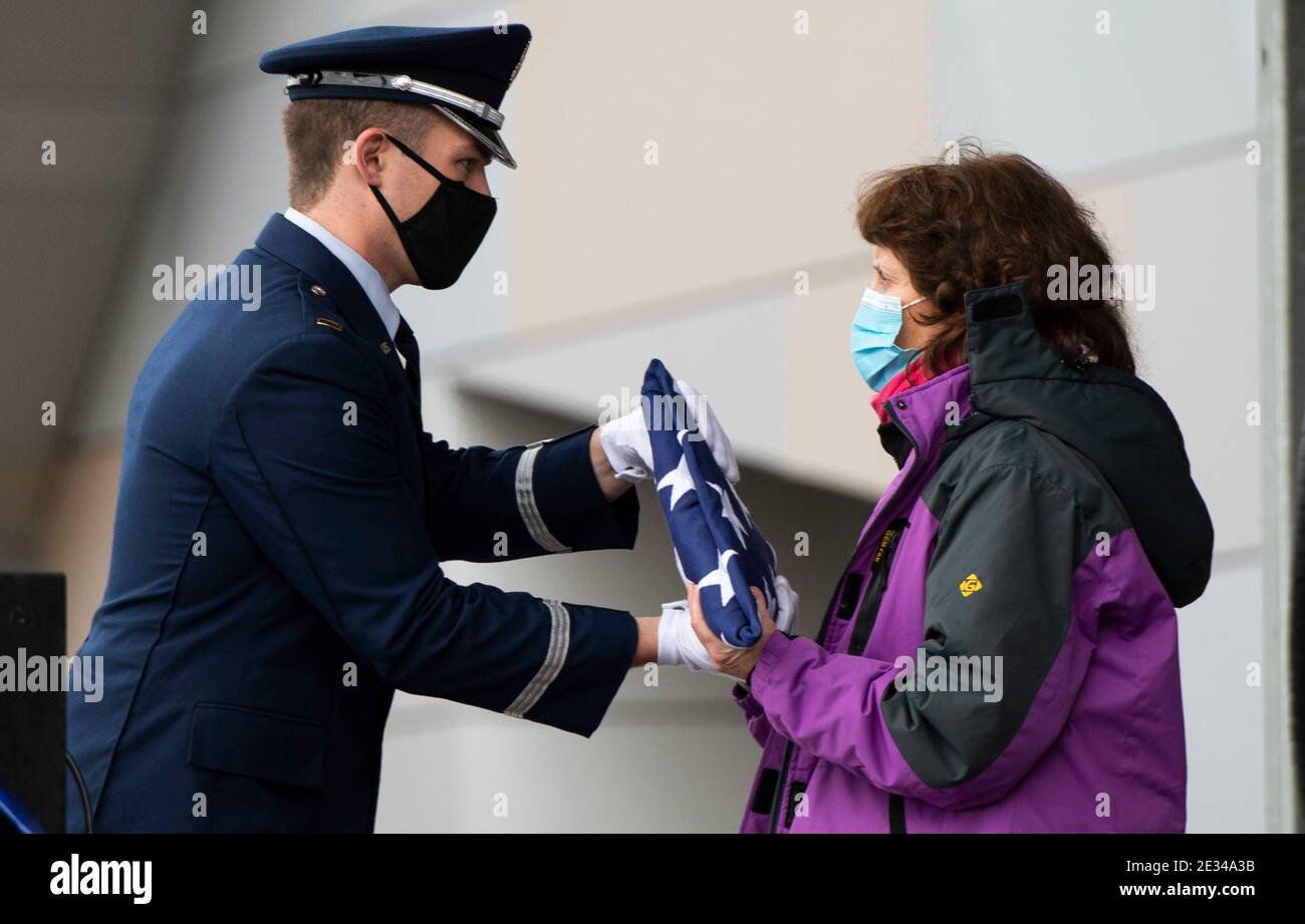 Charleston, United States. 15th Jan, 2021. An honor guard from Wright ...