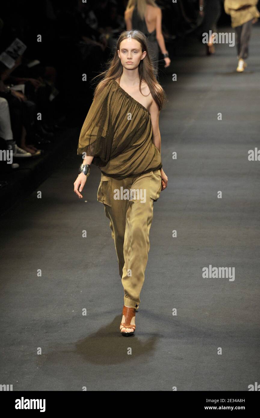 A model displays a creation by designer Barbara Bui for her spring ...