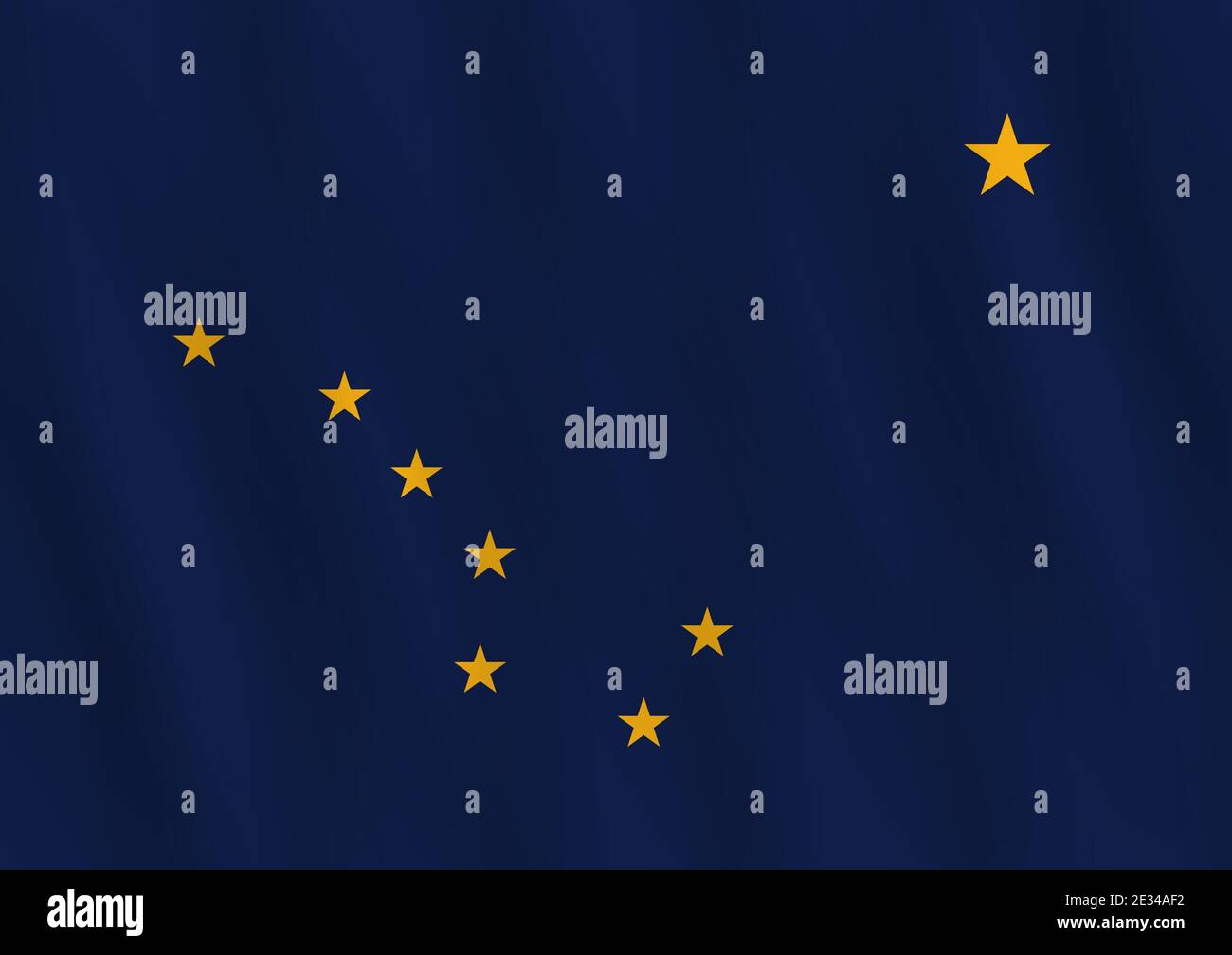 Alaska US state flag with waving effect, official proportion Stock ...
